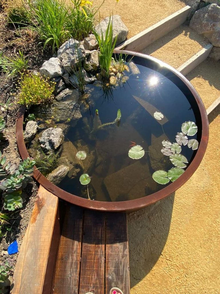 Circular Corten Steel Ponds - LuxUnique